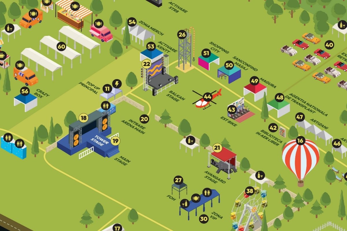 Cum arată harta LAROCK 2025, festivalul care începe pe 14 august în ...